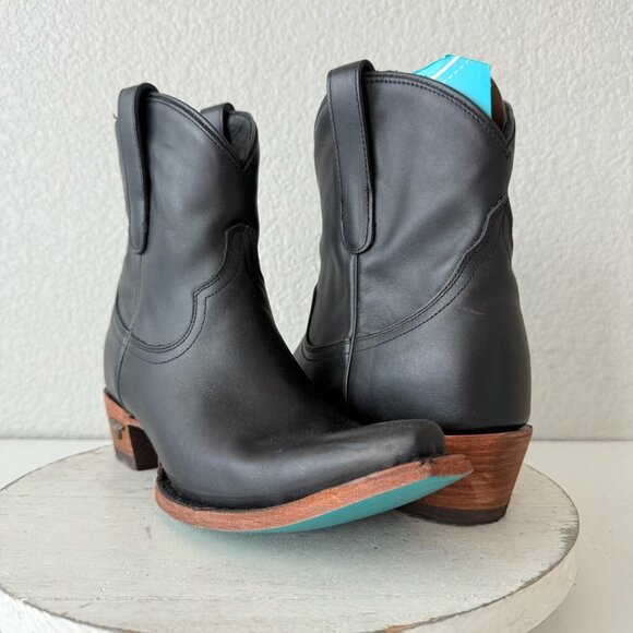 Lane boots | Shoes | Lane Emma Jane Womens Cowboy Bootie Black Leather ...